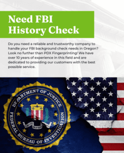 FBI Background Check Services In Oregon | PDX Fingerprinting